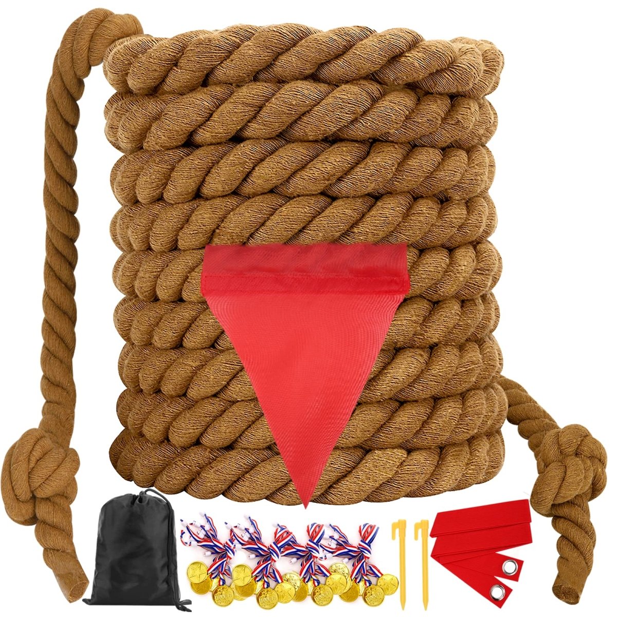 Tug of War Rope with Medals & Whistle for Team Games - Babies Mall